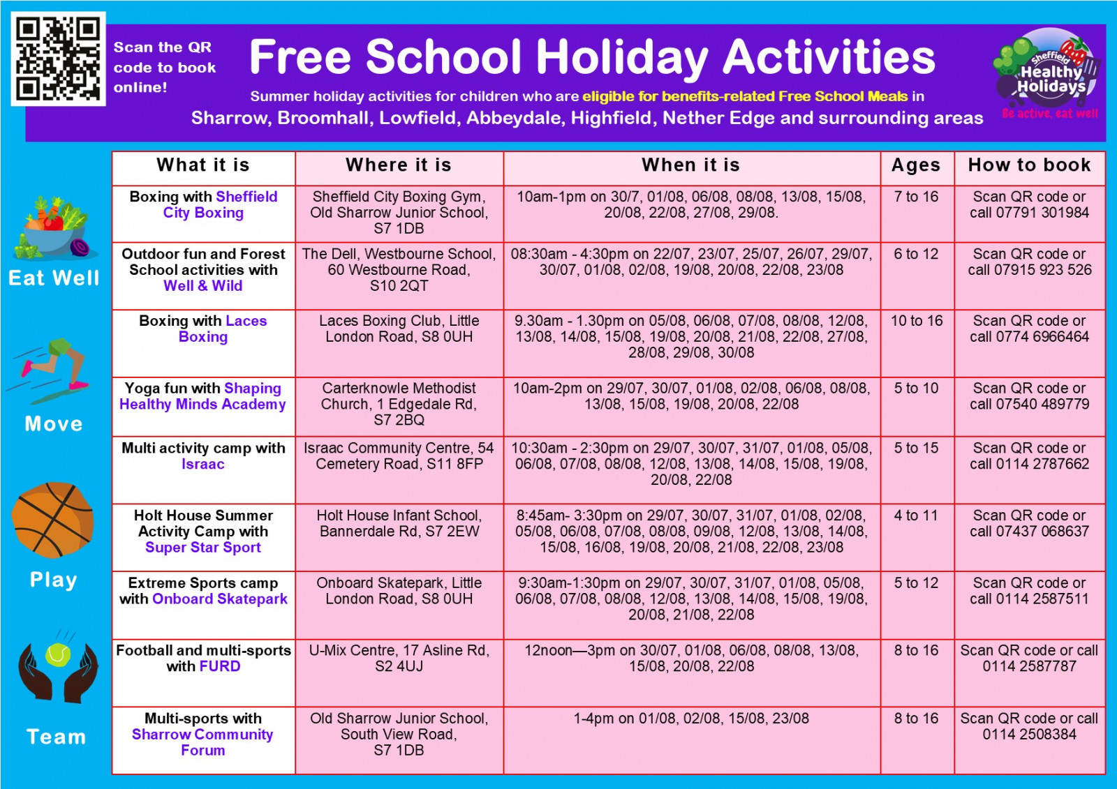 Summer holiday activities for children and young people | FURD